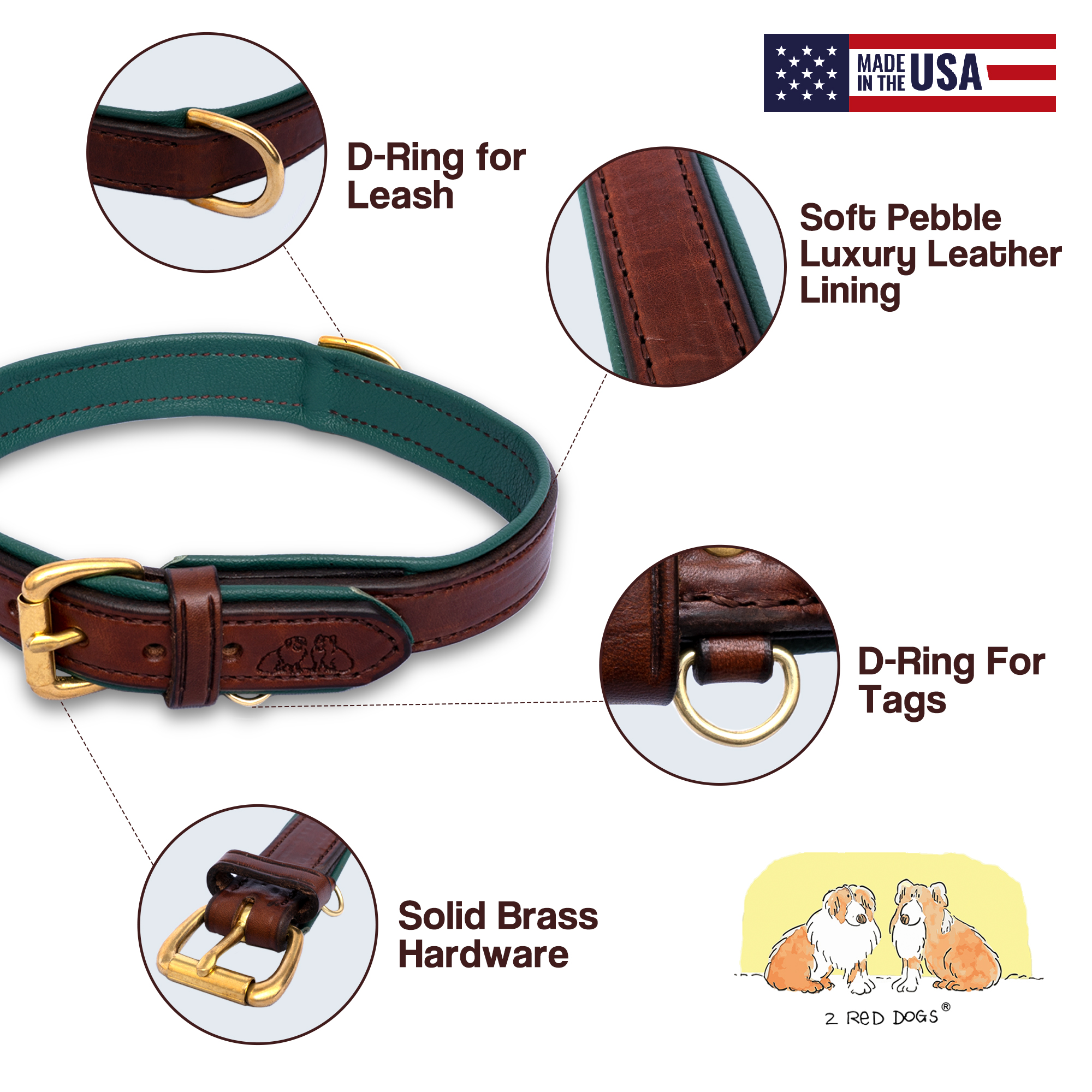 Get 10% Off 2 Red Dogs | Shop Leather Collars & Leashes