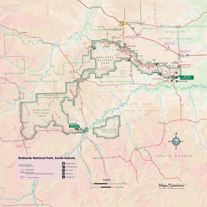 Badlands National Park Map X Guard Neck Gaiter – Mammoth Nation
